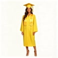 Odeerbi Women's Graduation Gown Set Woven Degree Robe with Cap, Tassel ...