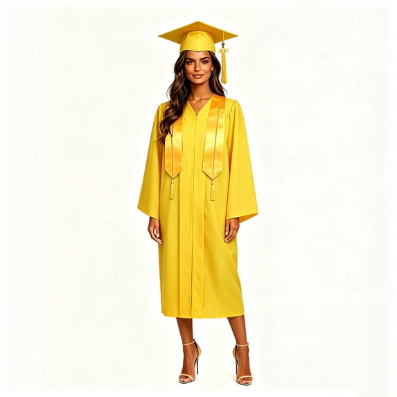 Odeerbi Women's Graduation Gown Set Woven Degree Robe with Cap, Tassel ...