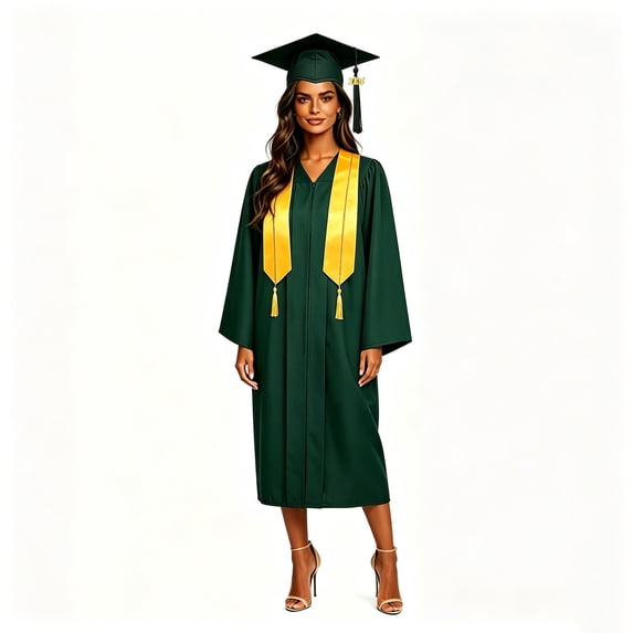 Odeerbi Women's Graduation Gown Set Woven Degree Robe with Cap, Tassel ...