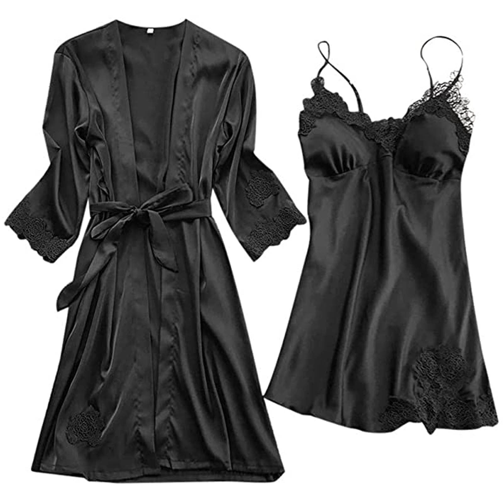 Odeerbi Women's Lingerie Dress Set 2025 Valentine's Day Lingerie Silk ...