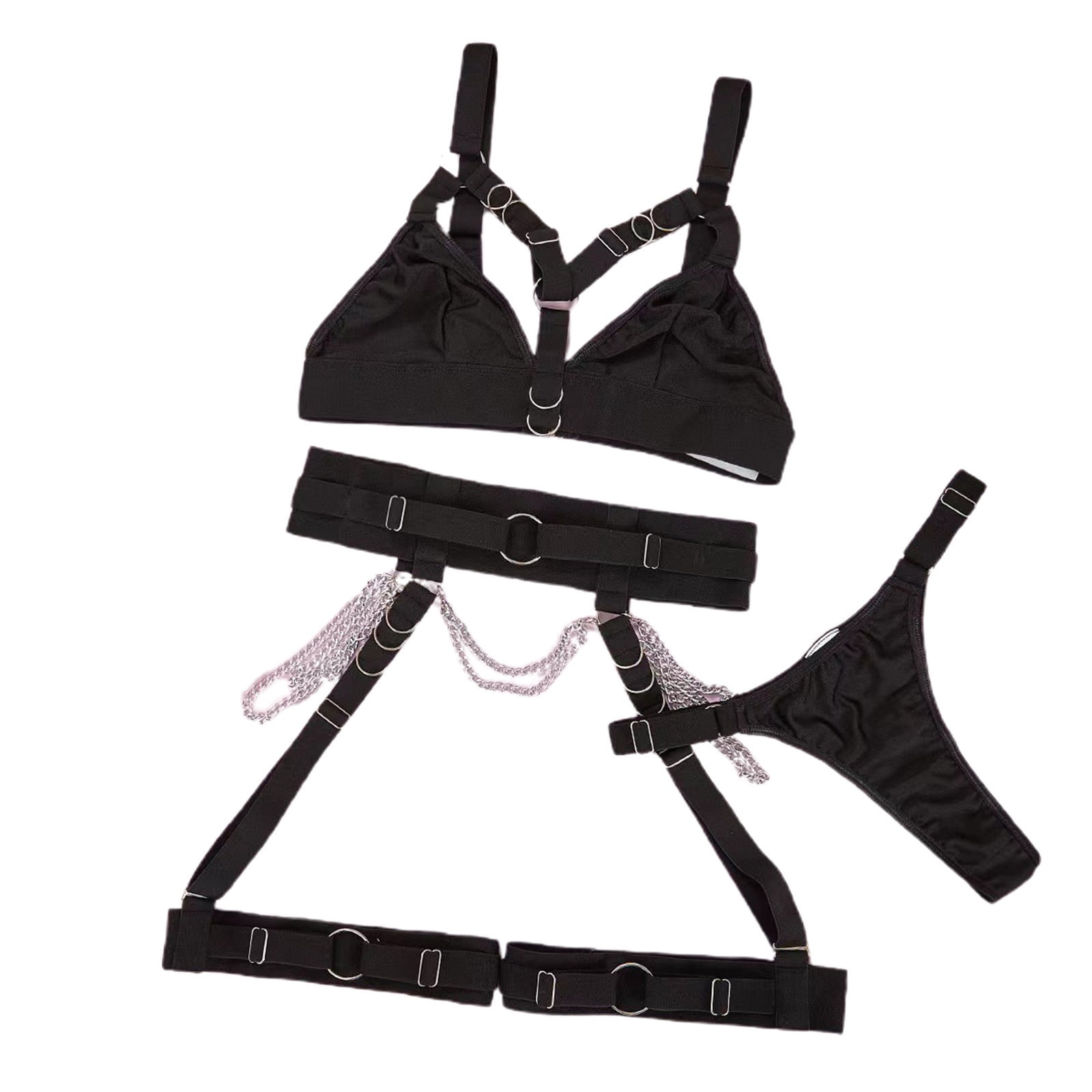 Odeerbi Womens Lingerie Set 2024 Valentines Day Sexy Bundled Girdle