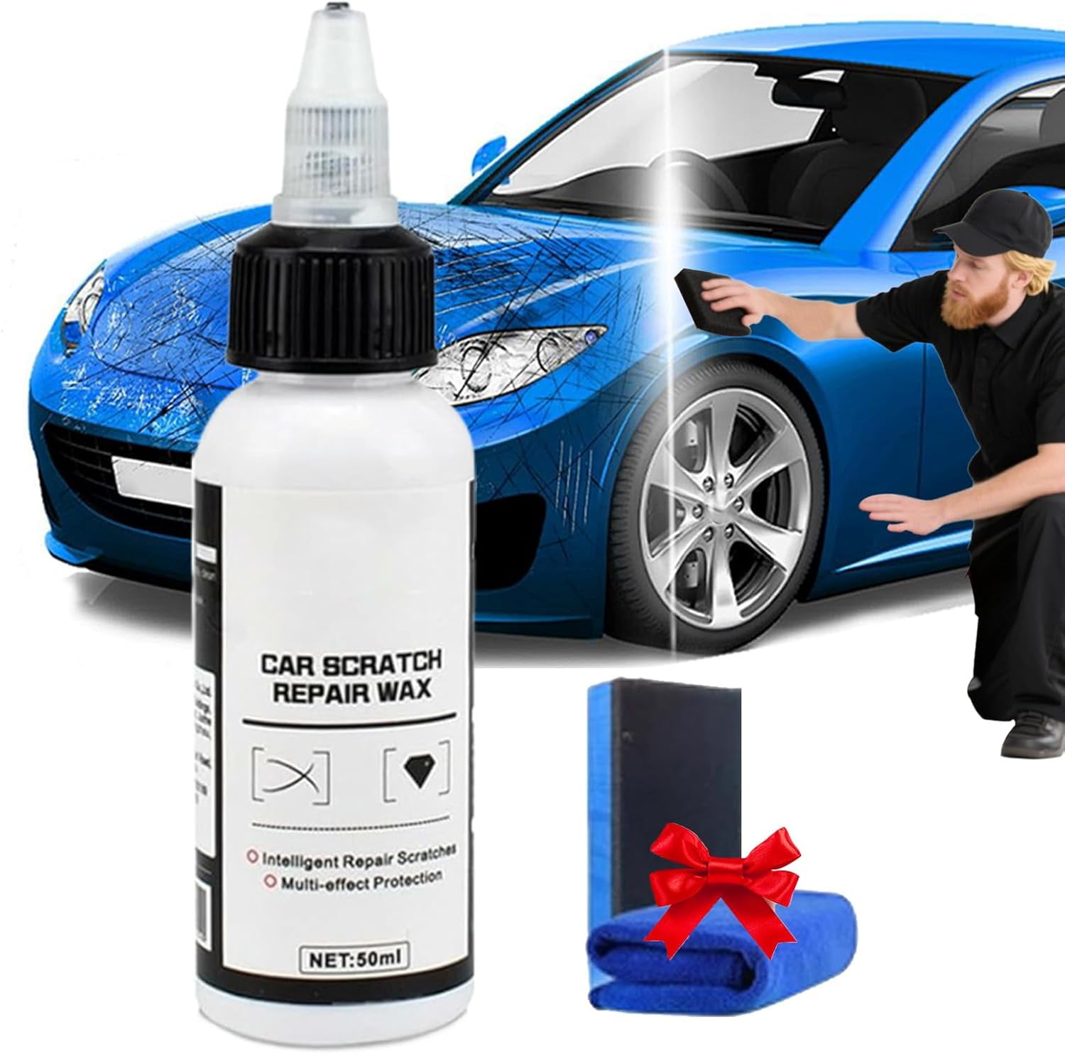 Odeiun Car Scratch Repair Wax, Car Scratch Remover & Wax Polish, Rases ...