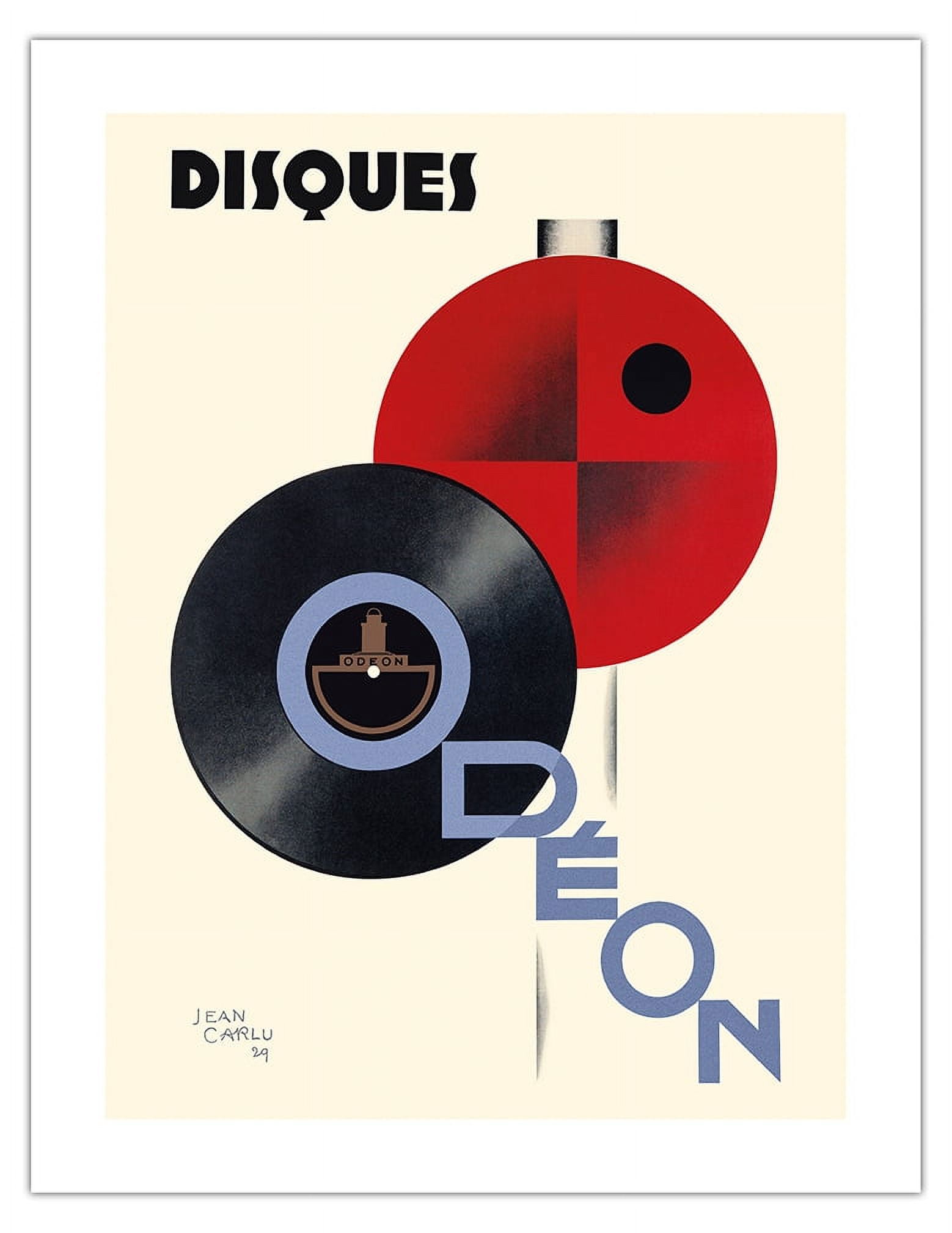 Odeon Records (Disques Odéon) - Vintage Music Poster by Jean Carlu c ...