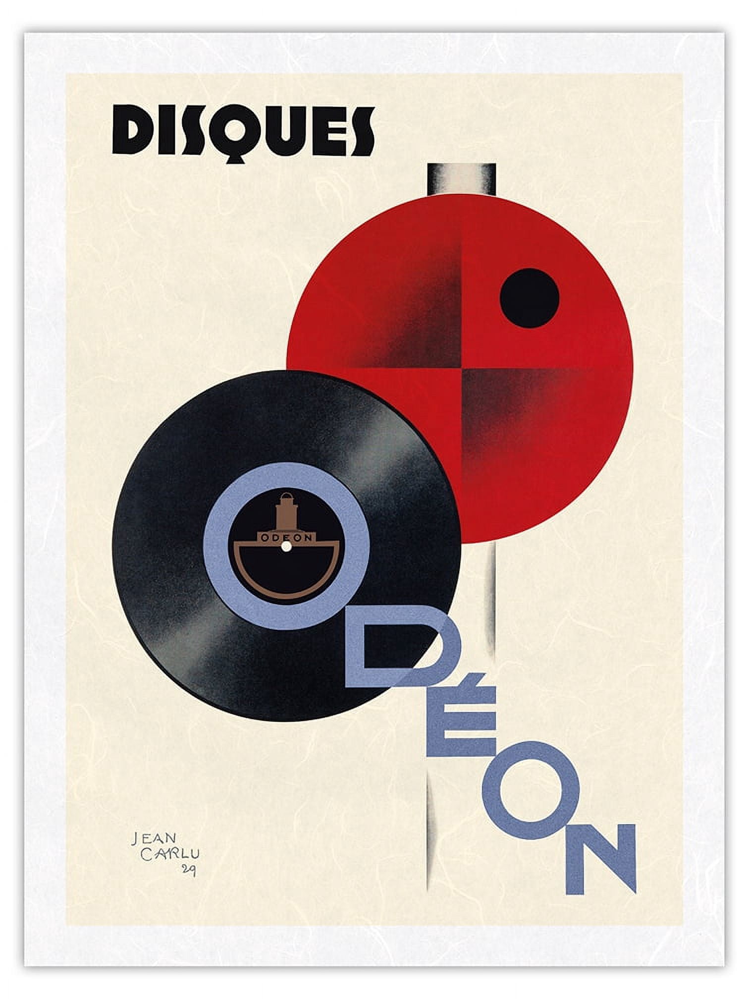 Odeon Records (Disques Odéon) - Vintage Music Poster by Jean Carlu c ...