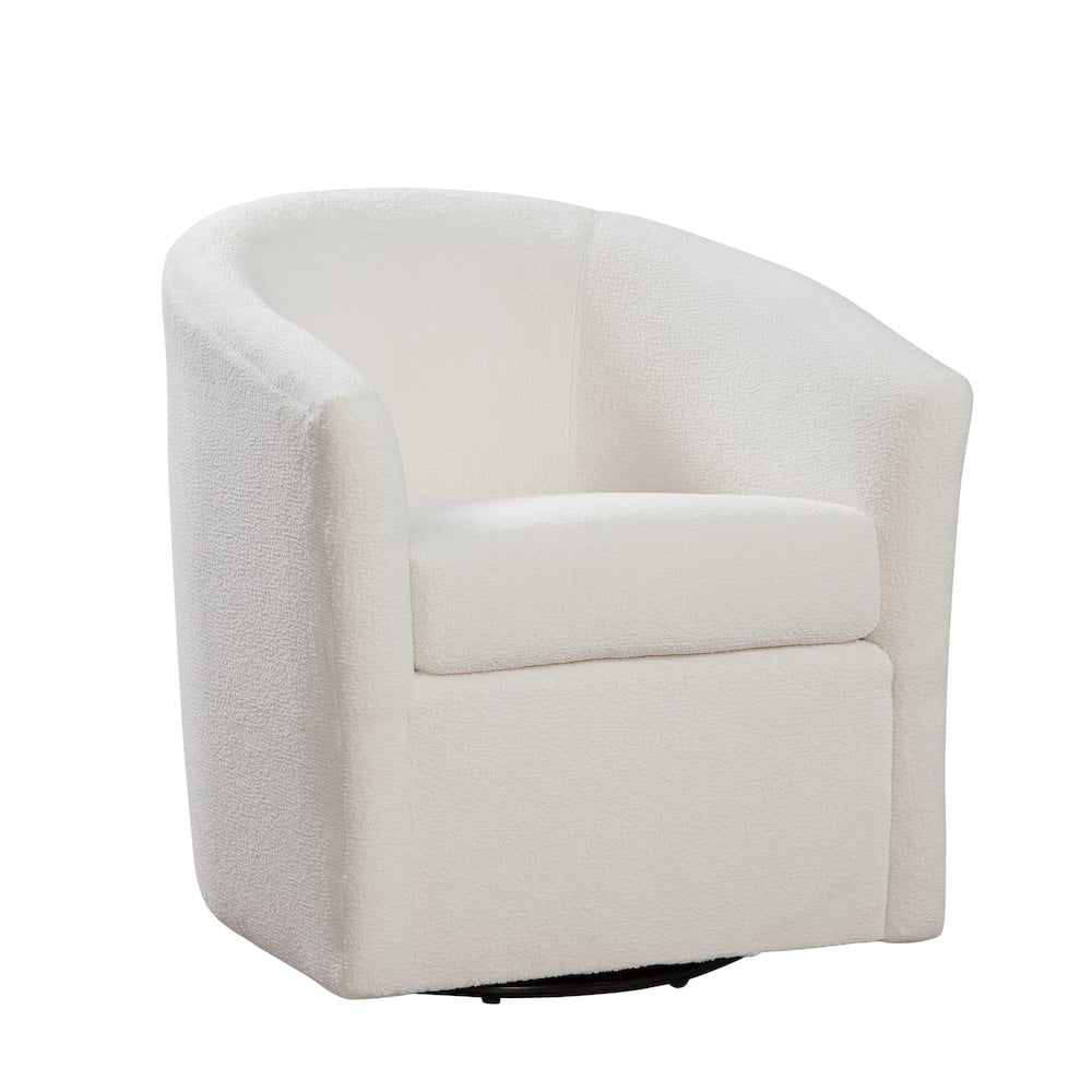 Odessa Barrel Style Swivel Accent chair in Ivory Performance Fabric - Walmart.com