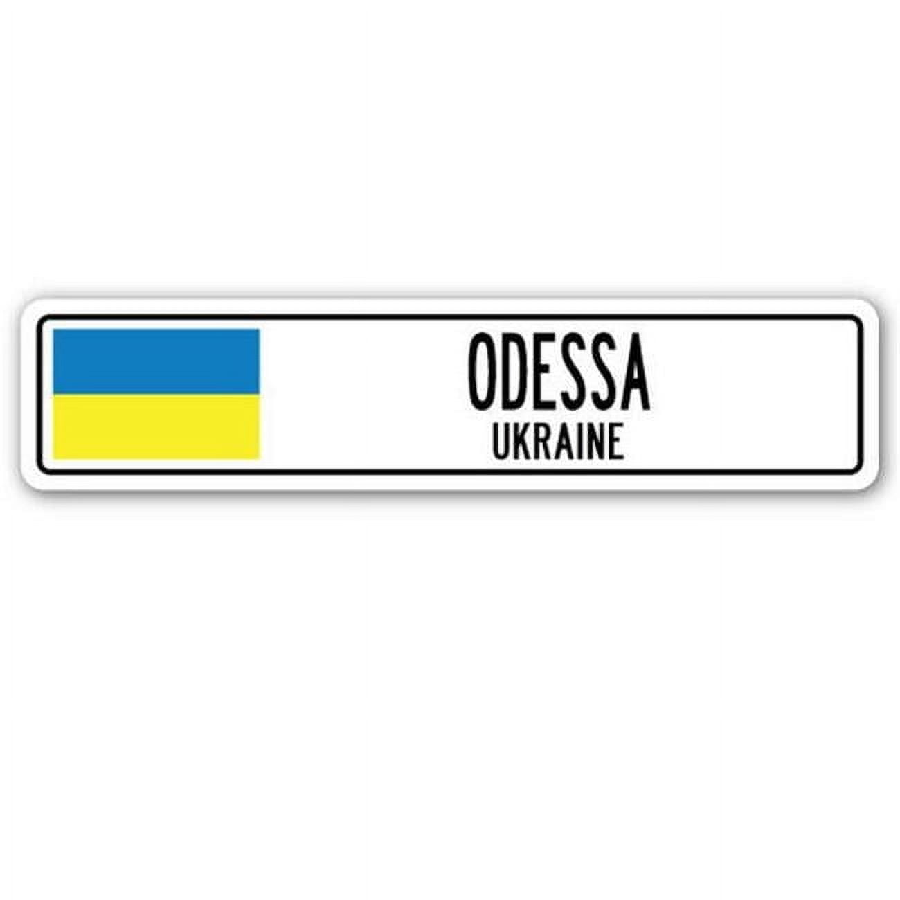 Odessa, Ukraine Street Sign - Ukrainian Flag City Country Road Wall ...