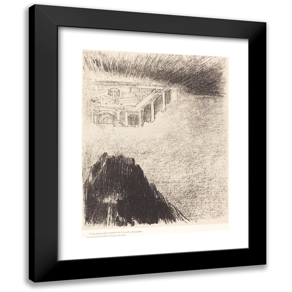 Odilon Redon 12x14 Black Modern Framed Museum Art Print Titled - And I ...