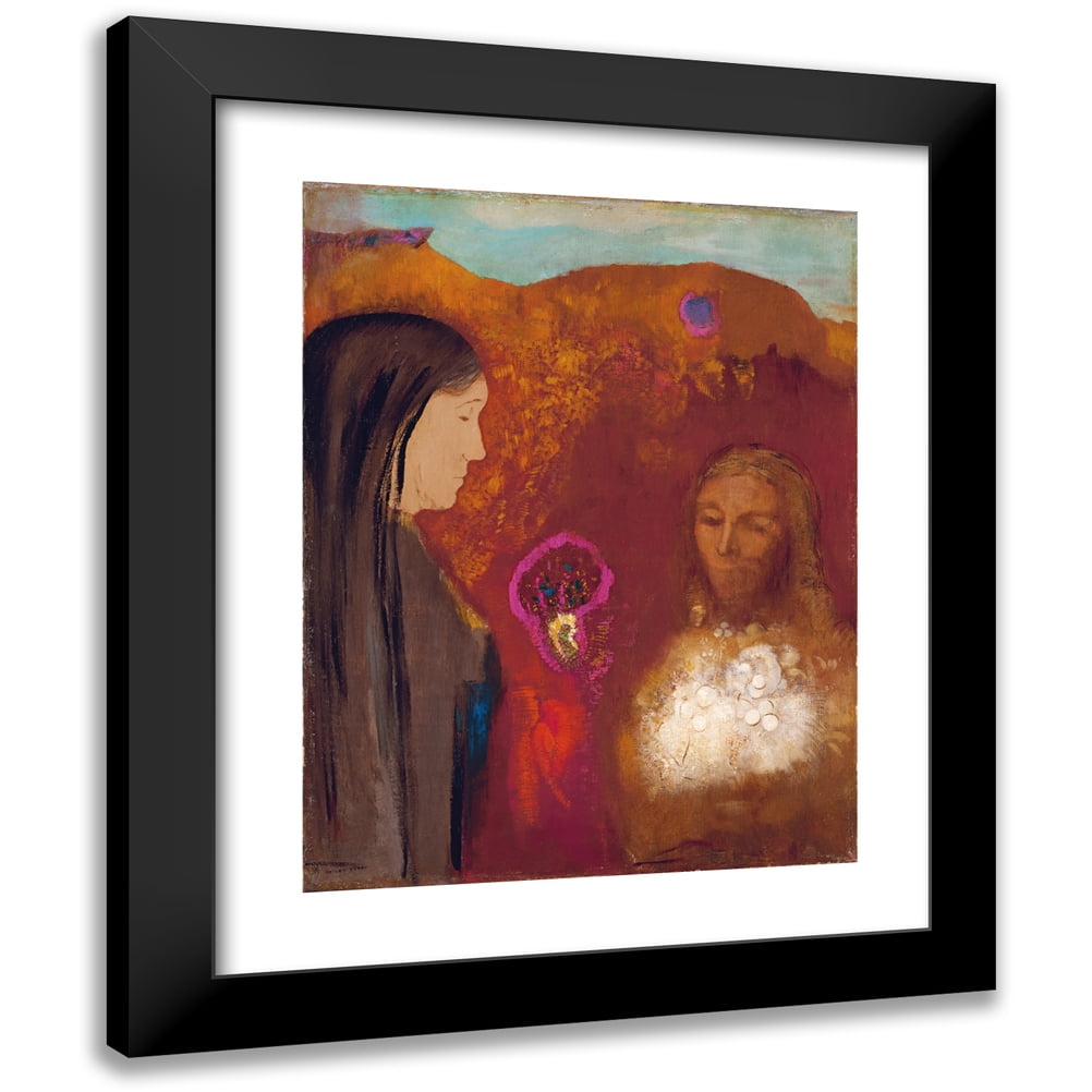 Odilon Redon 12x14 Black Modern Framed Museum Art Print Titled - Christ ...