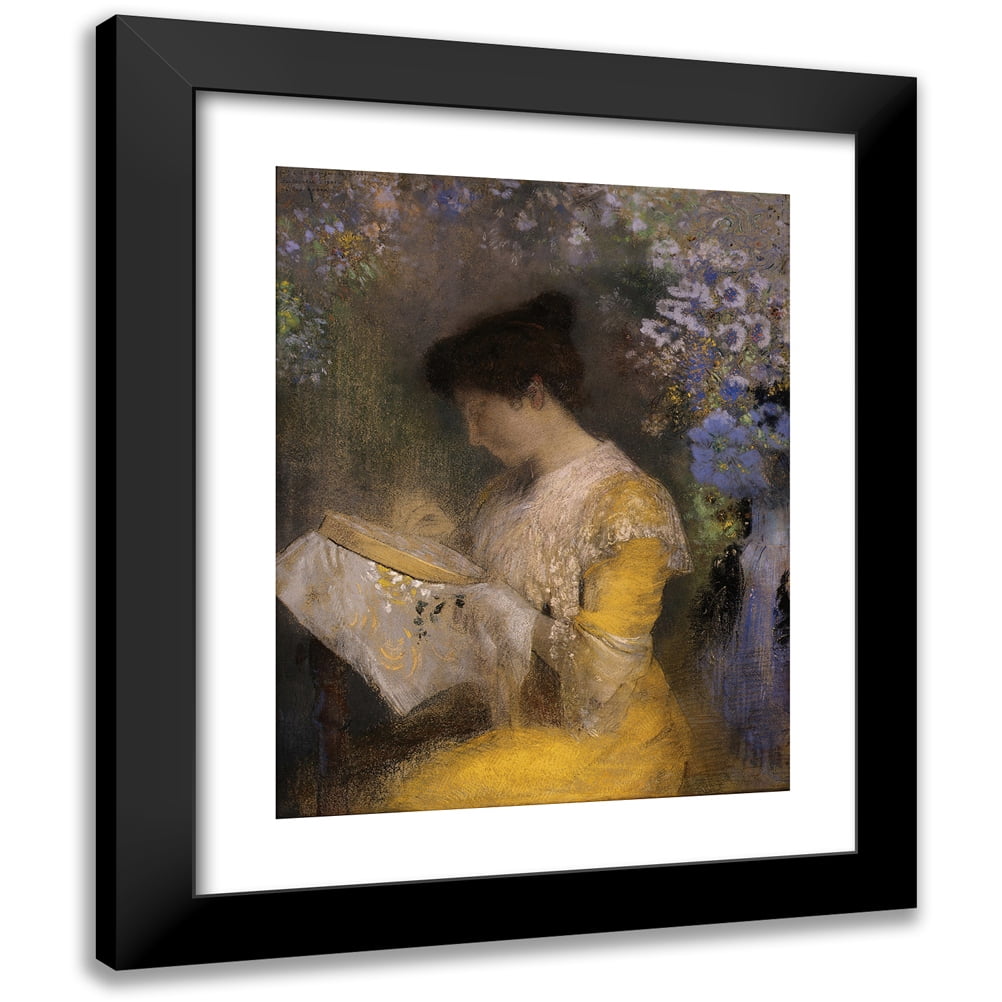 Odilon Redon 12x14 Black Modern Framed Museum Art Print Titled - Madame ...
