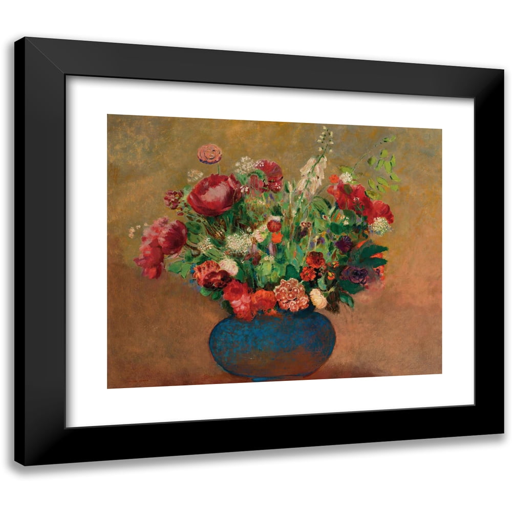 Odilon Redon 14x12 Black Modern Framed Museum Art Print Titled - Pavots ...