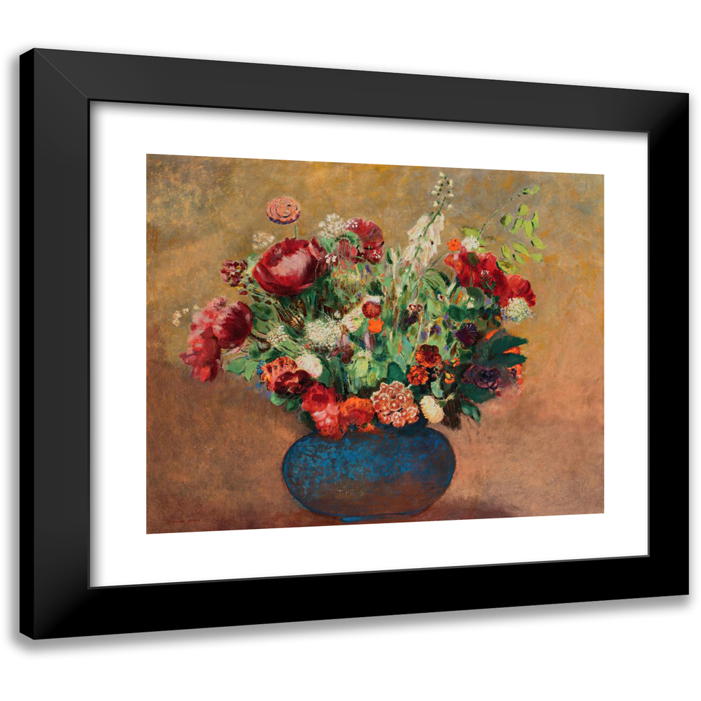 Odilon Redon 14x12 Black Modern Framed Museum Art Print Titled - Pavots ...