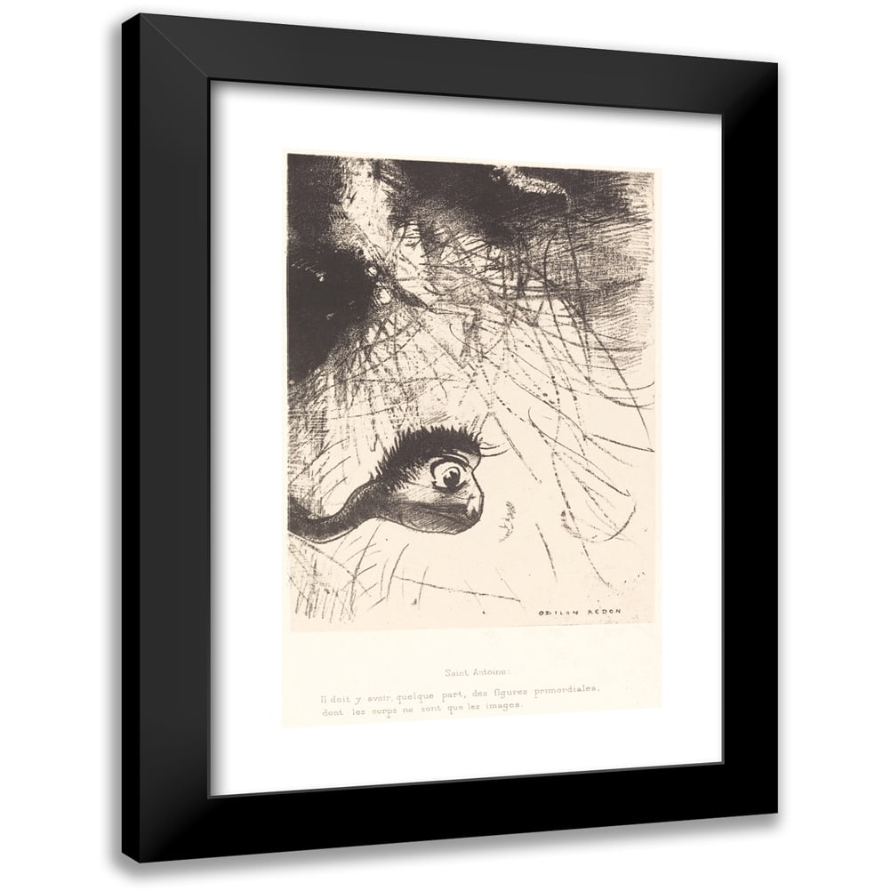 Odilon Redon 17x24 Black Modern Framed Museum Art Print Titled - Saint ...