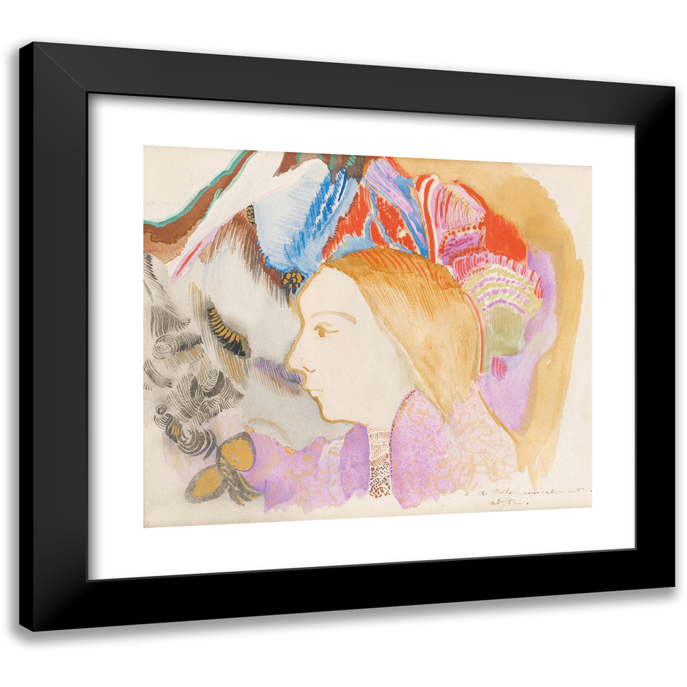Odilon Redon 23x20 Black Modern Framed Museum Art Print Titled - Young ...