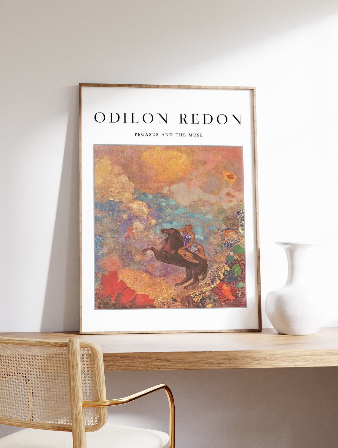 Odilon Redon Exhibition Poster, Pegasus And The Muse, Horse Art, Horse ...