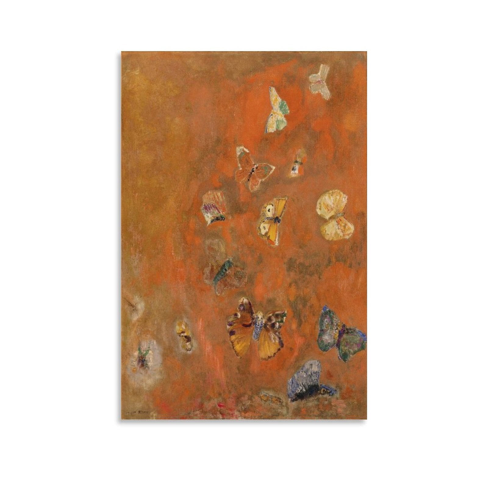 Odilon Redon Painting Art Poster Evocation of Butterflies 1912 Art Work ...