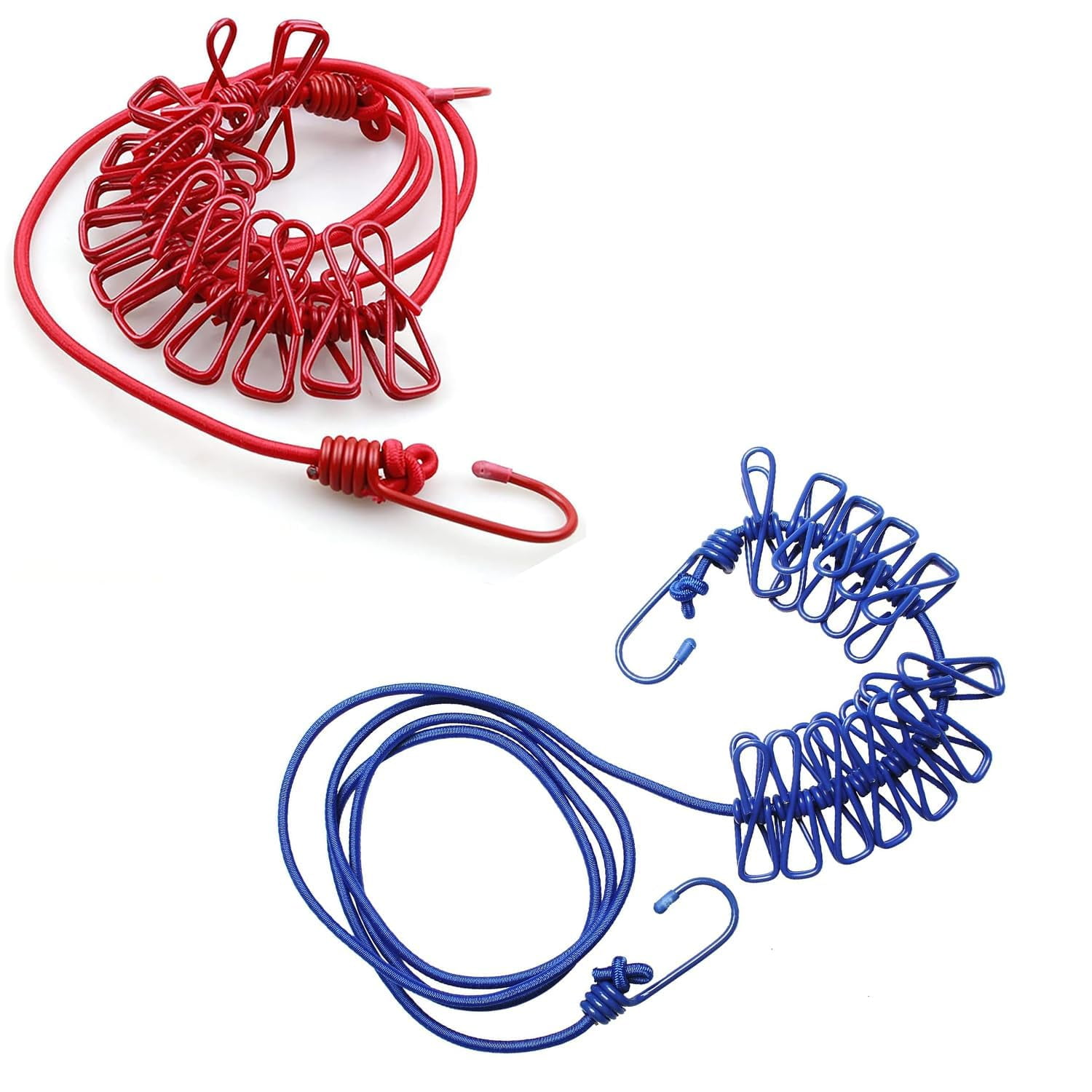 Odin_Cloth Drying Rope with Hooks Elastic Hanging Rope for Cloth Drying ...