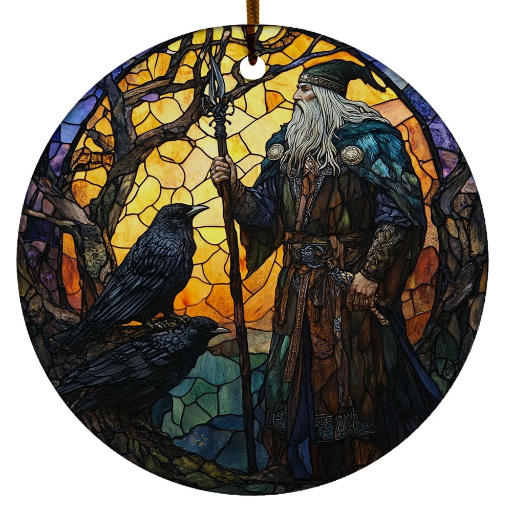 Odin and Crowns Ornament, Scandinavian Christmas Ornaments 2025, Viking ...