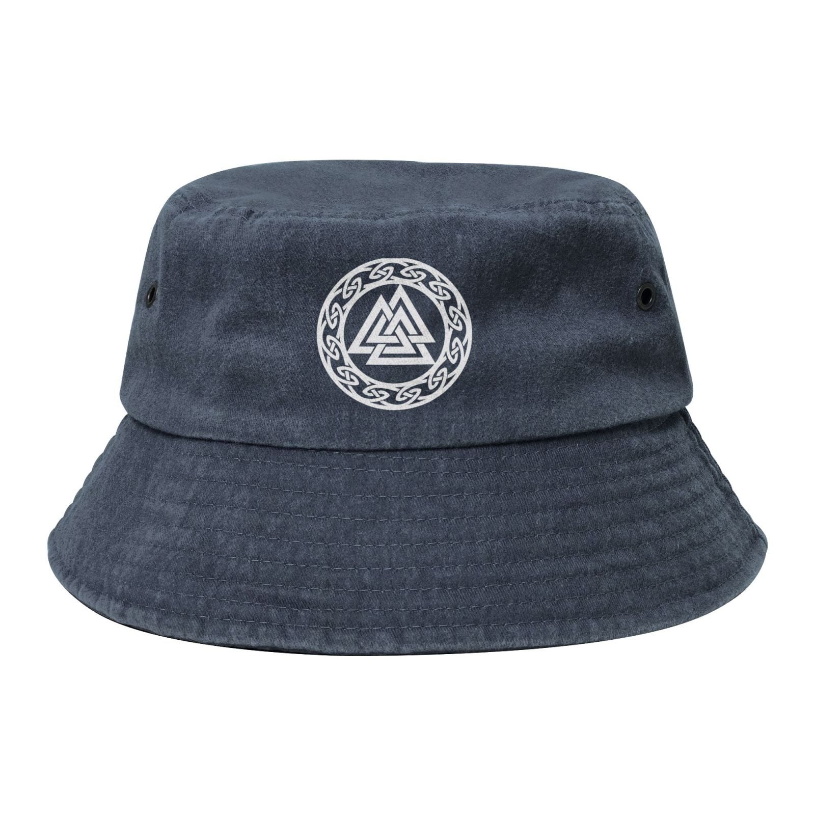 Odin Viking God Valknut with Runes Summer Bucket Hat Fishing Hat Wide ...