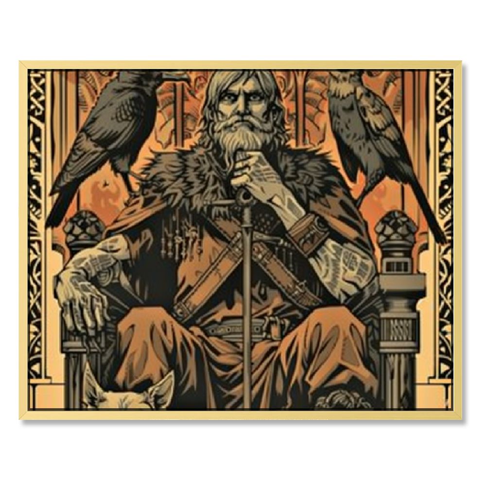 Odin Viking Valhalla Wall Flag Wolf Wall Art - Walmart.com