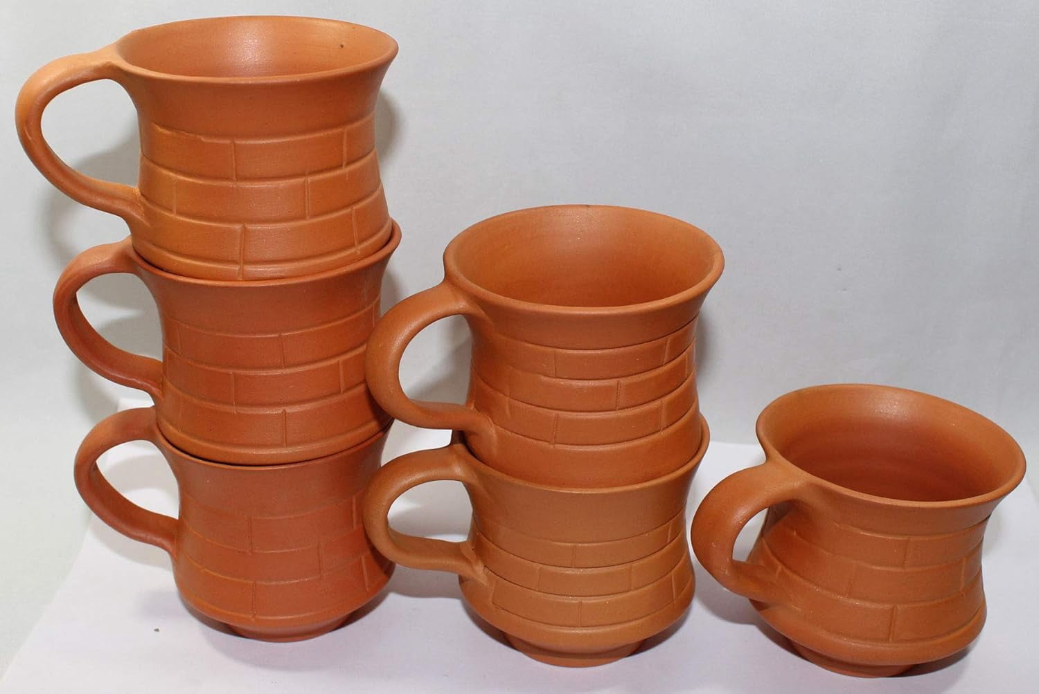Odishabazaar Handmade Terracotta Clay Cups 6 Pieces 120ml Handmade ...