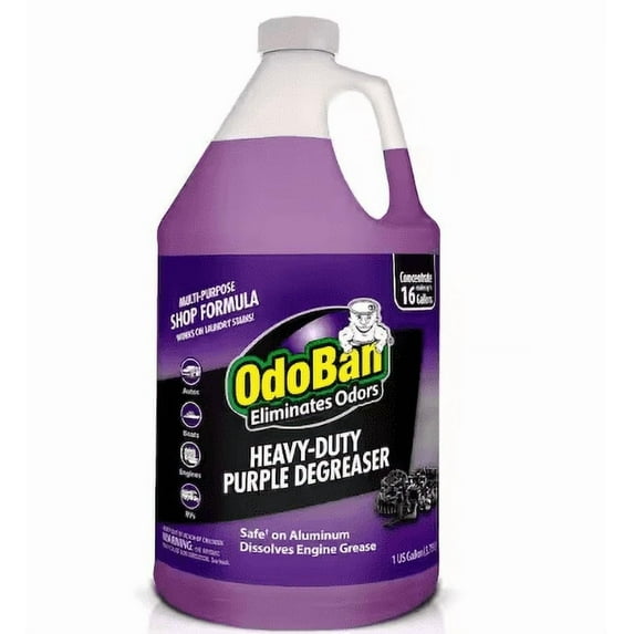 OdoBan 1 Gal. Heavy-Duty Purple Degreaser, Concentrated Cleaner and ...