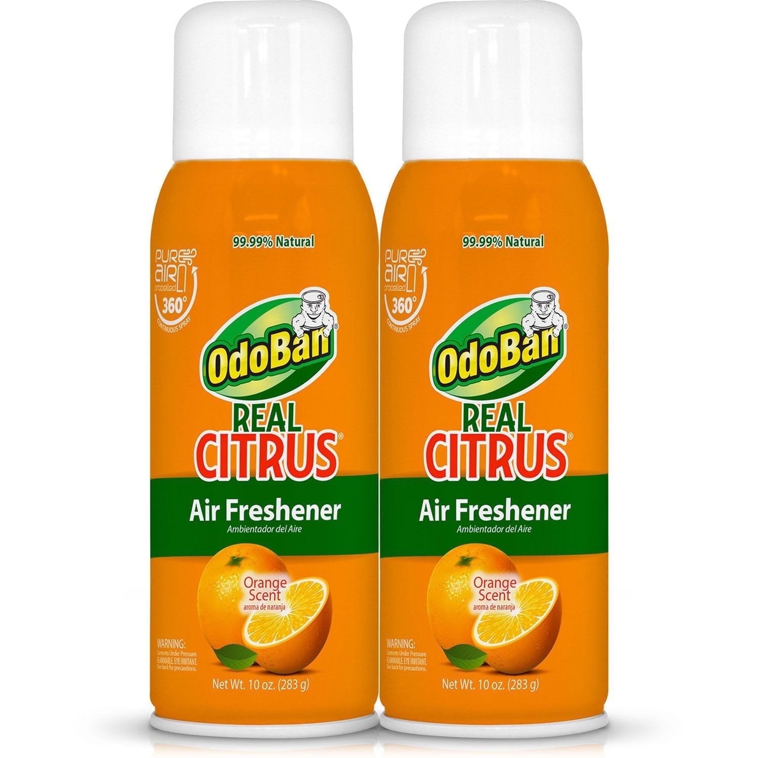 OdoBan 10 oz. Real Citrus Air Freshener Spray, Bathroom Odor Eliminator ...
