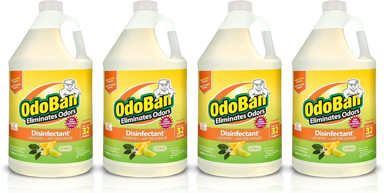 OdoBan Disinfectant Concentrate and Odor Eliminator, 4 Gallons, Citrus ...