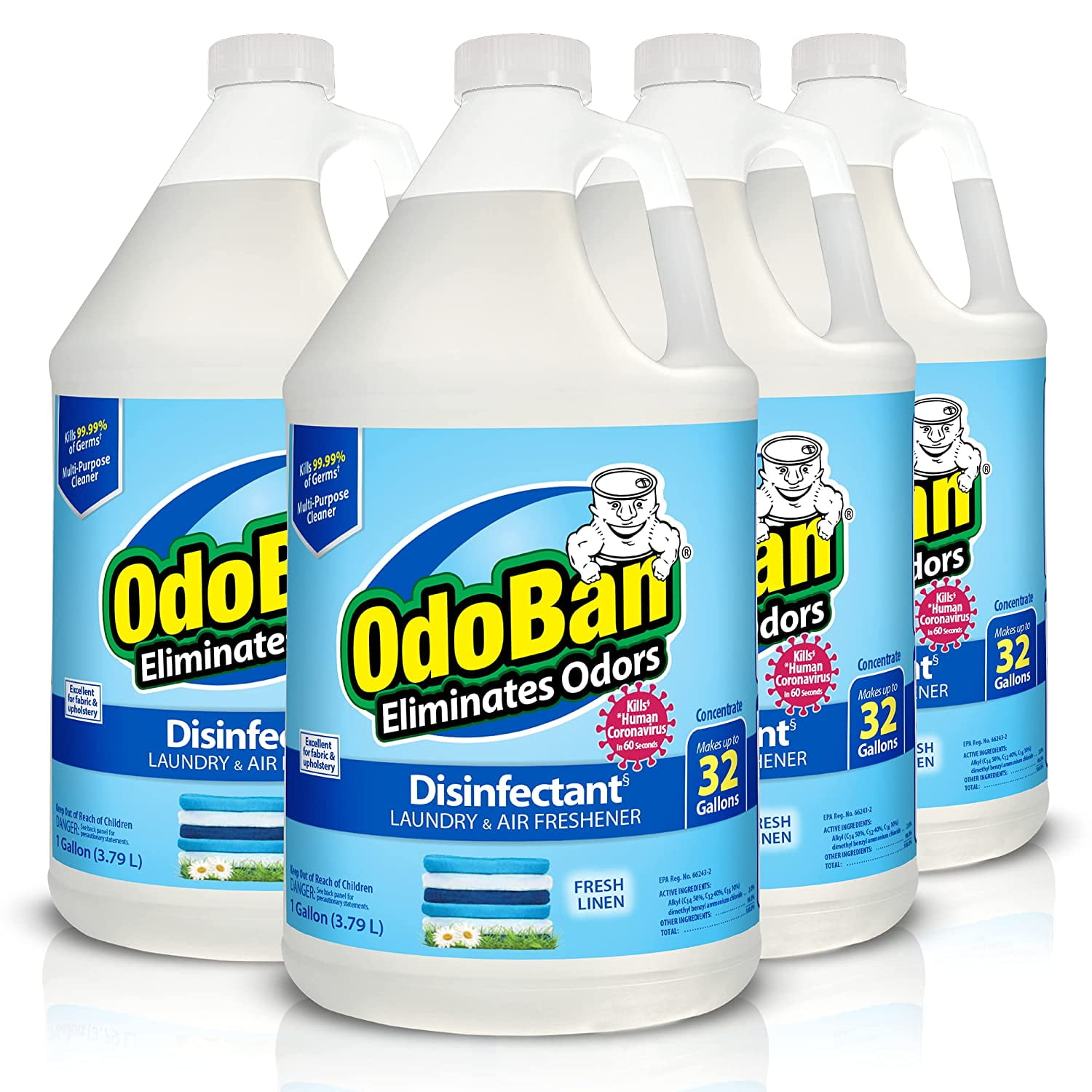 OdoBan Disinfectant Concentrate and Odor Eliminator, 4 Gallons, Fresh ...