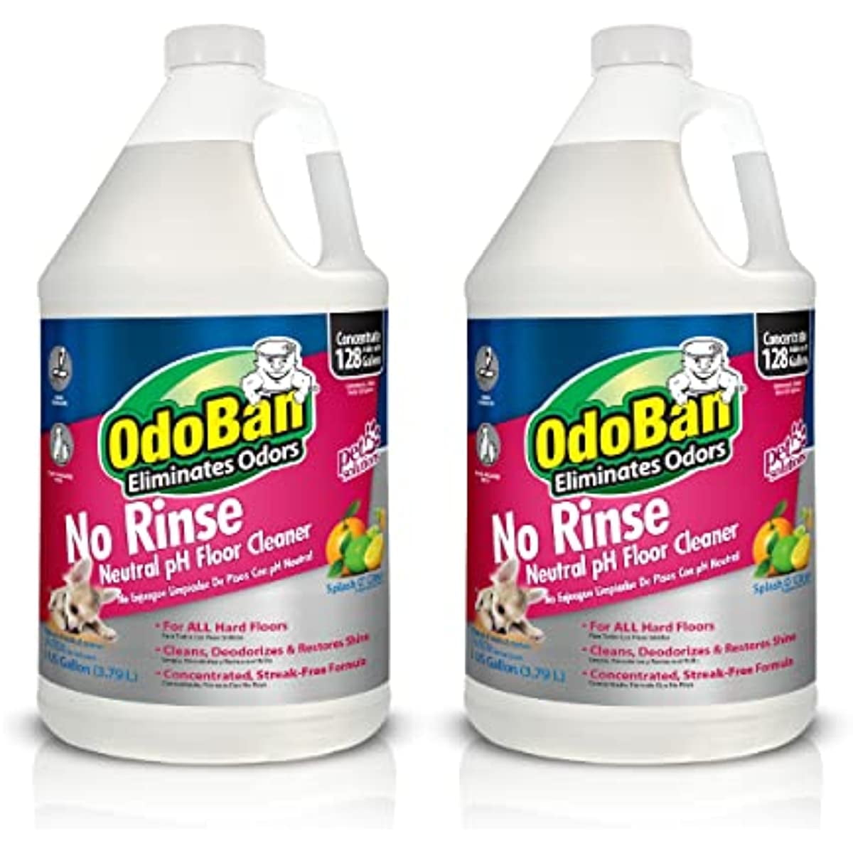 OdoBan Pet Solutions Fresh Smelling No Rinse Neutral pH Floor Cleaning ...