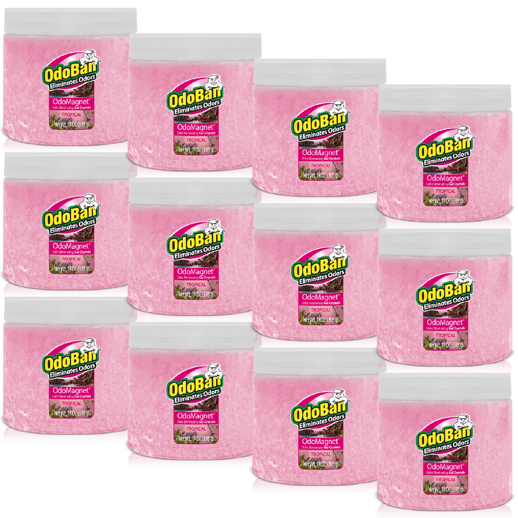 OdoBan OdoMagnet Odor Eliminator Gel Crystals, 14 Ounce 12-Pack ...