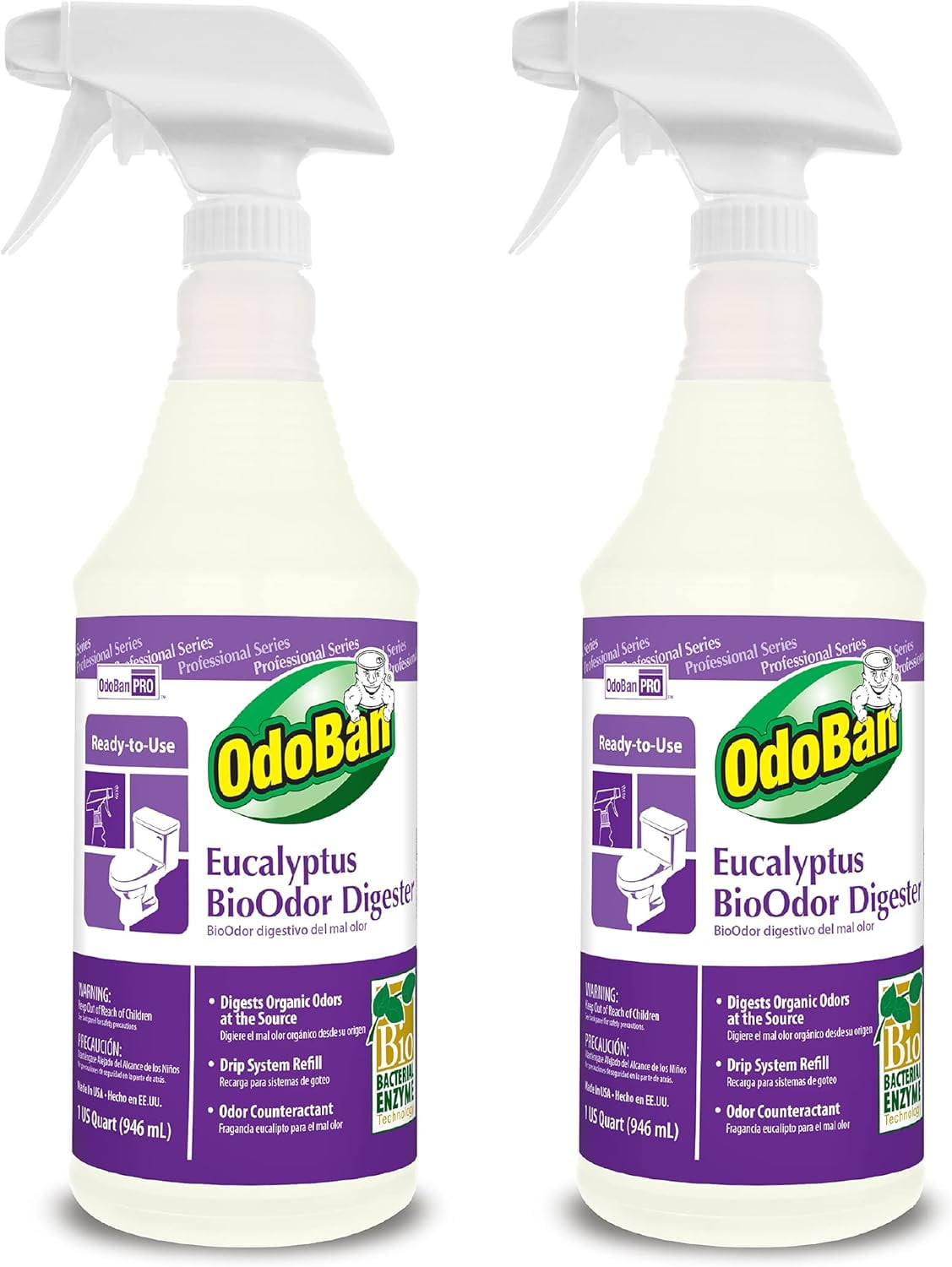 OdoBan Professional Cleaning Ready-to-Use BioOdor Digester Harsh Aroma ...