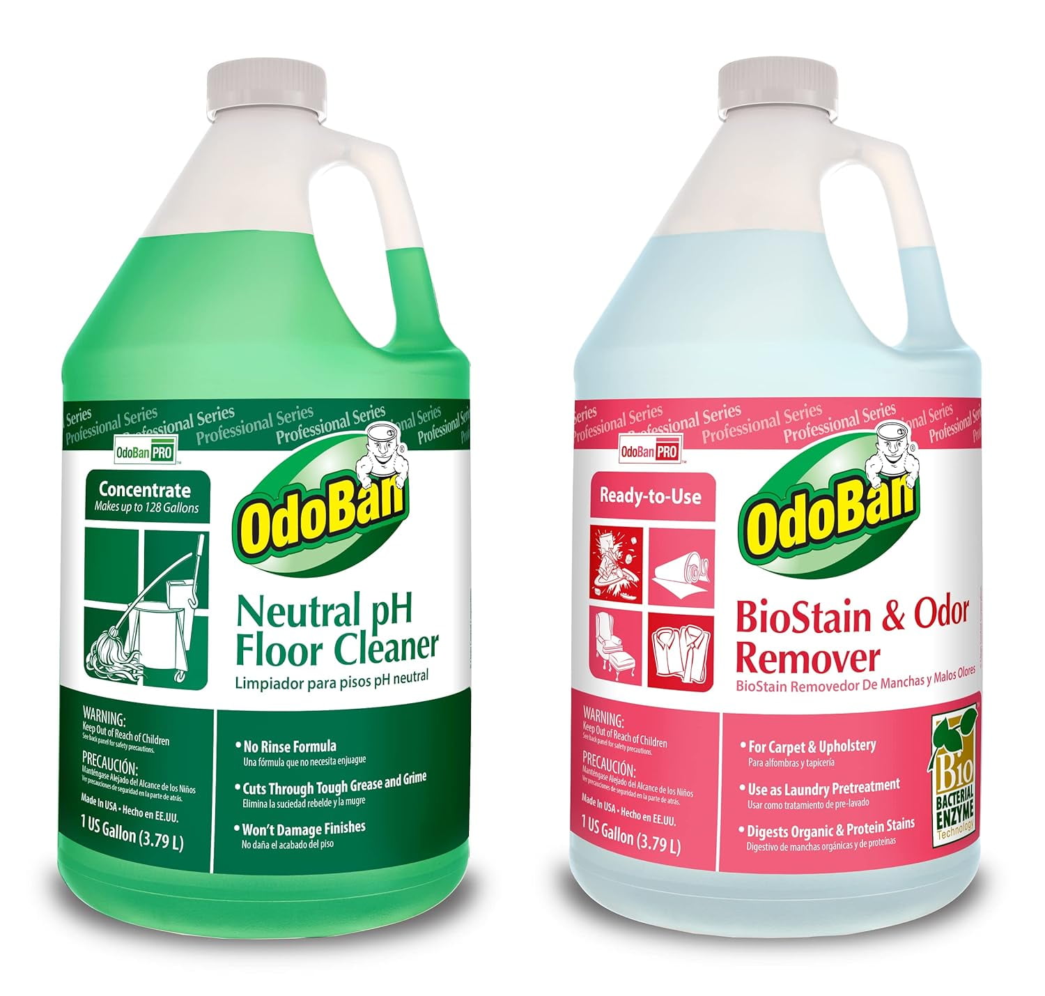 OdoBan Professional Cleaning and Odor Control Solutions, 1 Gallon Each ...