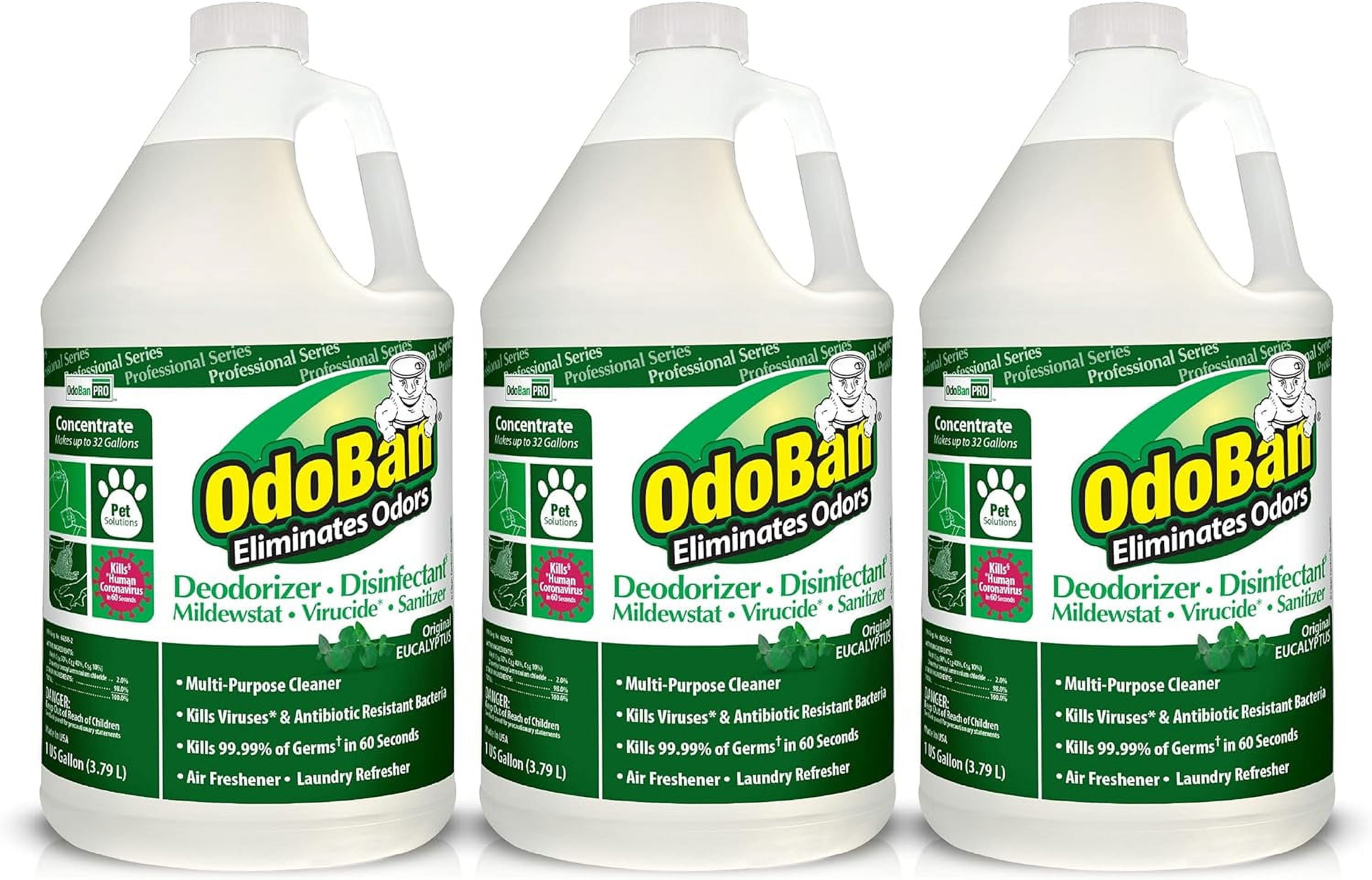 OdoBan Professional Disinfectant and Odor Eliminator Concentrate, 3 ...