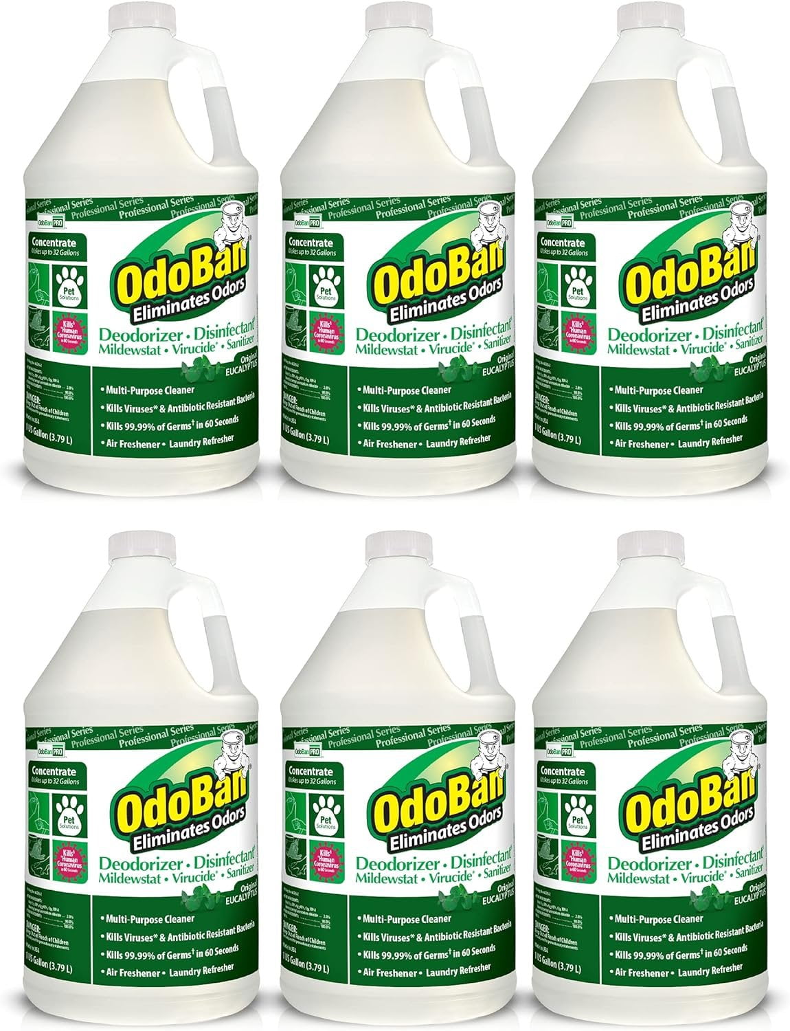 OdoBan Professional Disinfectant and Odor Eliminator Concentrate, 6 ...