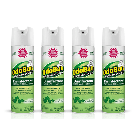 OdoBan Ready-to-Use 360-Degree Continuous Spray 4-Pack, Original ...
