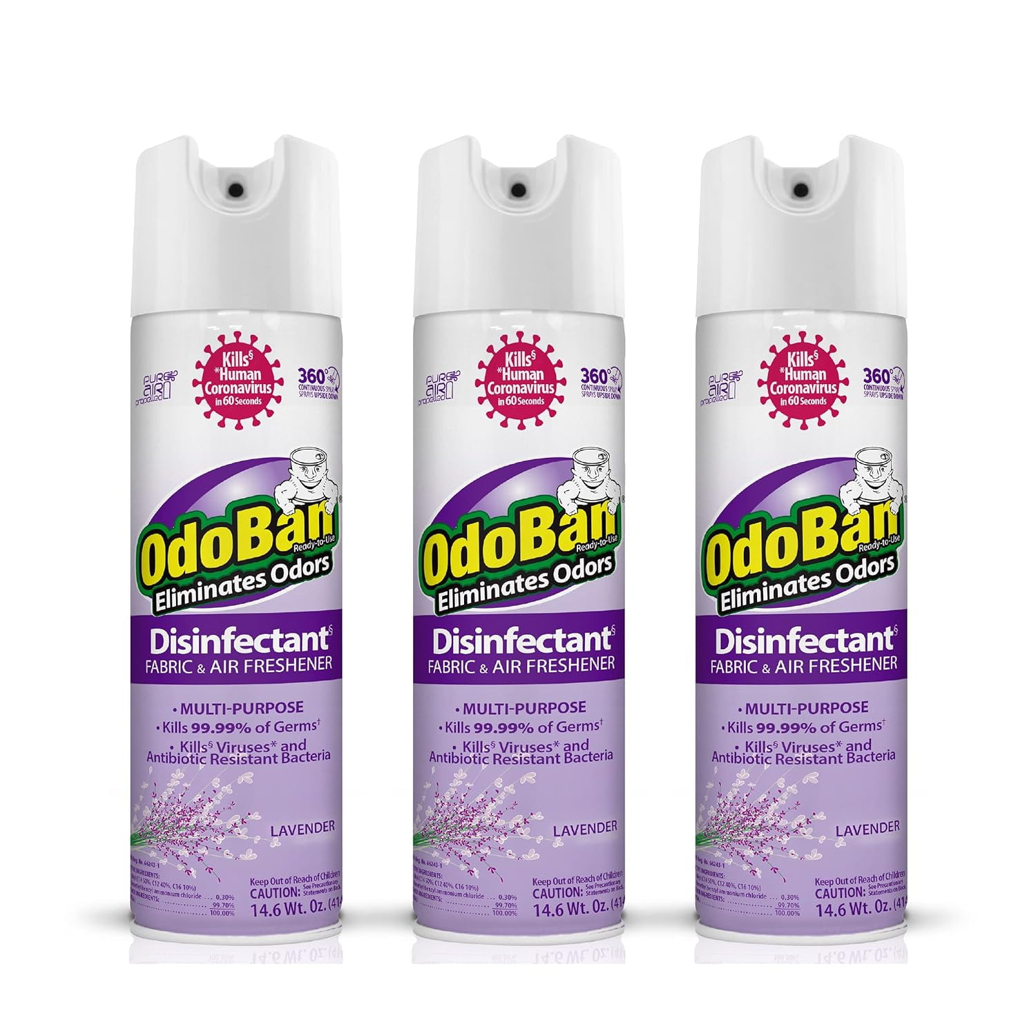 OdoBan Ready-to-Use 360-Degree Continuous Spray Disinfectant and Harsh ...