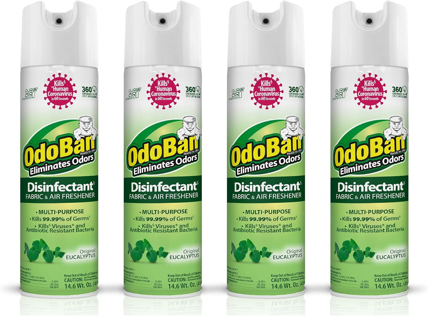 OdoBan Ready-to-Use 360-Degree Continuous Spray Disinfectant and Harsh ...