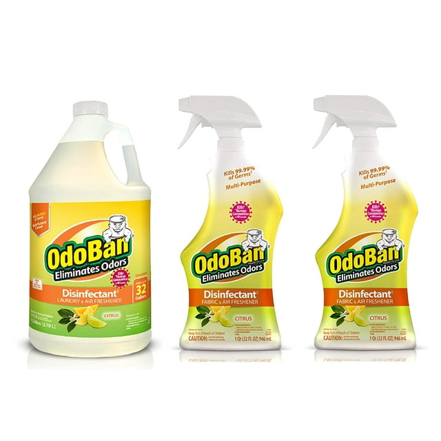 OdoBan Ready-to-Use Disinfectant and Odor Eliminator, Set of 3, 2 Spray ...