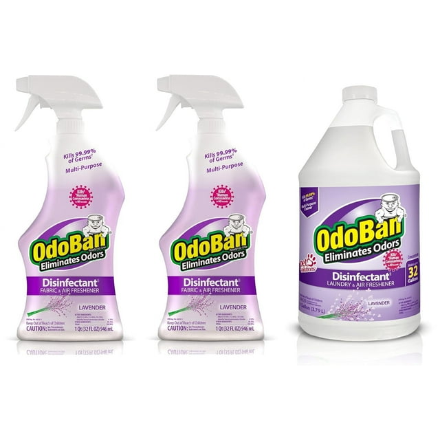 OdoBan Ready-to-Use Disinfectant and Odor Eliminator, Set of 3, 2 Spray ...