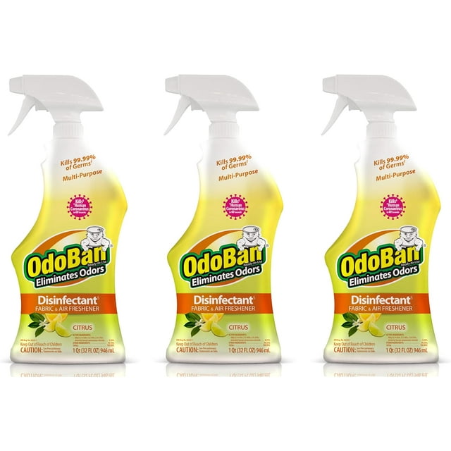 OdoBan Ready-to-Use Disinfectant and Odor Eliminator, Set of 3 Spray ...