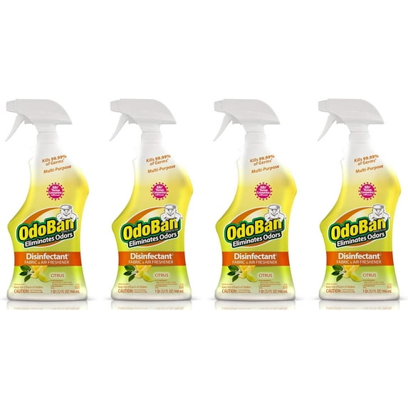 OdoBan Ready-to-Use Disinfectant and Odor Eliminator, Set of 4 Spray ...