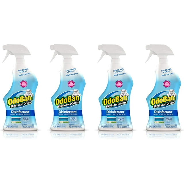 OdoBan Ready-to-Use Disinfectant and Odor Eliminator, Set of 4 Spray ...