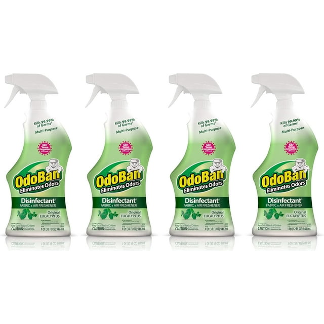 OdoBan Disinfectant & Odor Eliminator, 4 Spray Bottles, 32oz ...