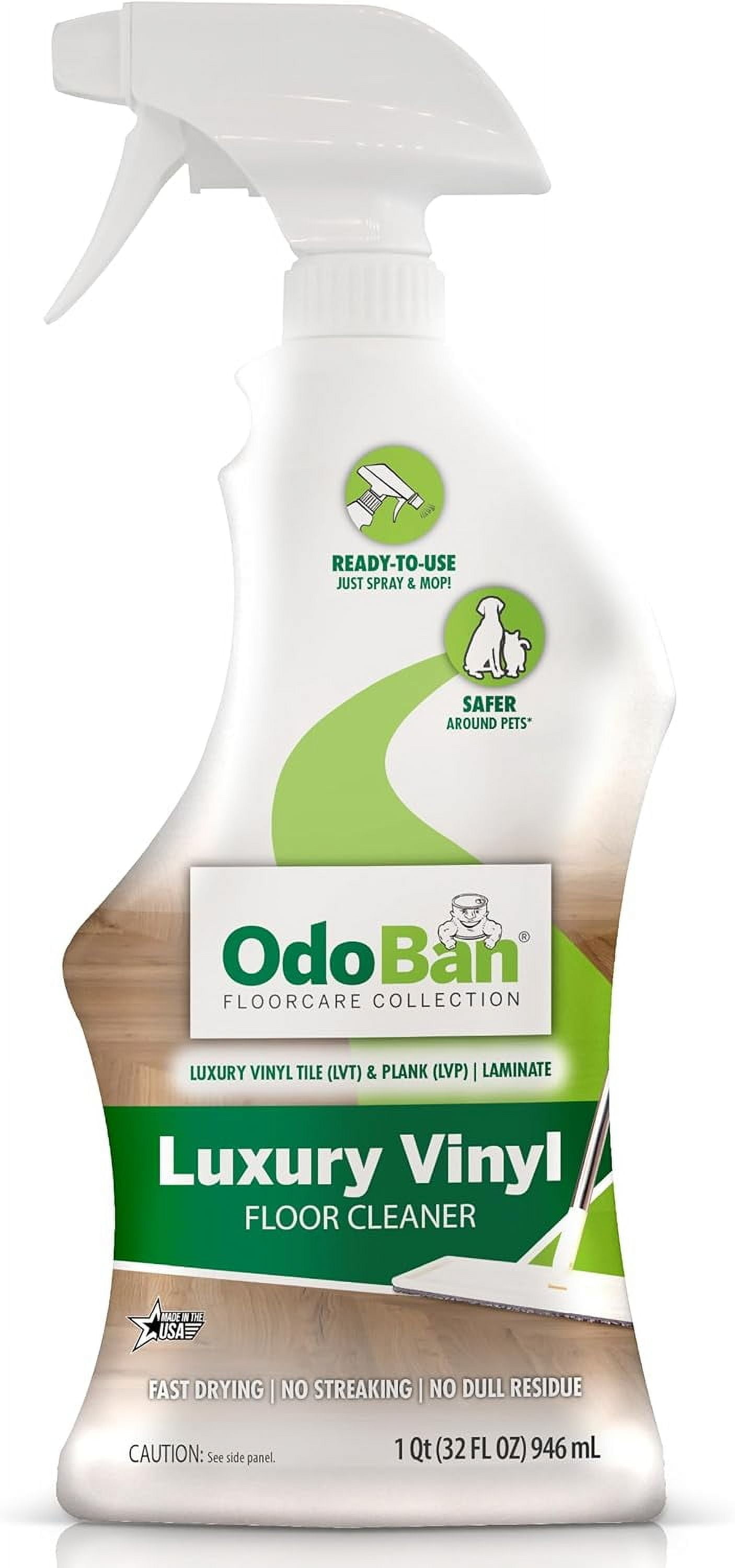 OdoBan Ready-to-Use Luxury Vinyl Floor Cleaner, Streak Free and Neutral ...