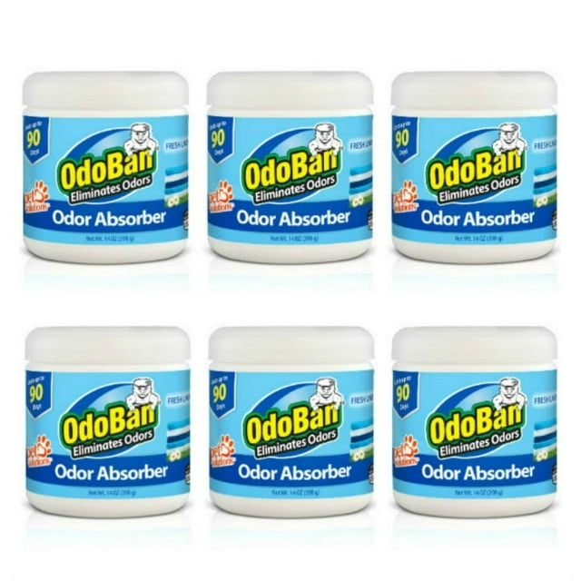 OdoBan Solid Odor Absorber for Home and Small Spaces, Fresh Linen Scent ...