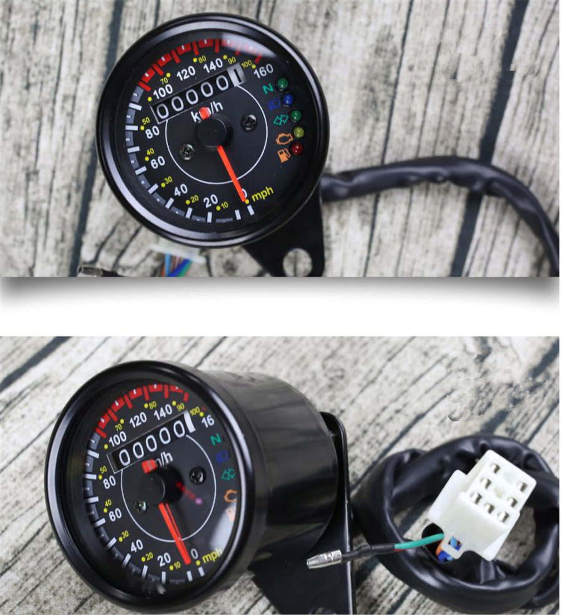 Odometer Speedometer Km/H Mph For 12V Motorcycle Electromobile Boat Us ...