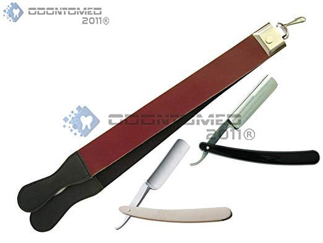 OdontoMed2011® 2 Old Fashion Straight Razor with 14" Razor Strop ODM ...