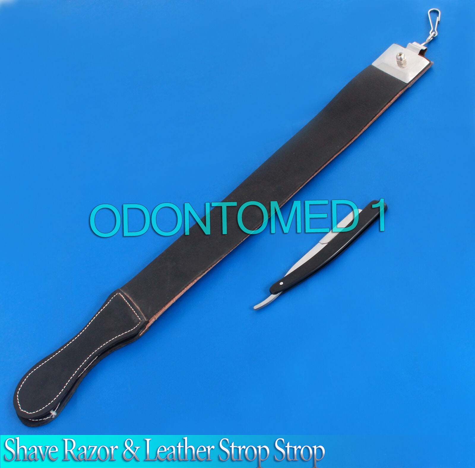 OdontoMed2011 Classic Shave Straight Razor and Leather Strop Strap Free ...