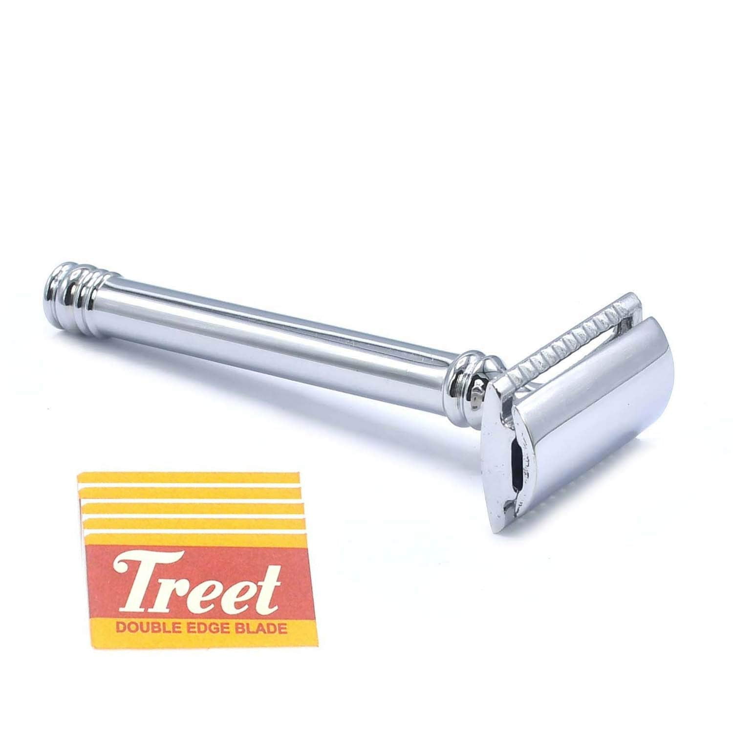 OdontoMed2011® Plain Smooth Long Handle Safety Razor Chrome Plated With ...