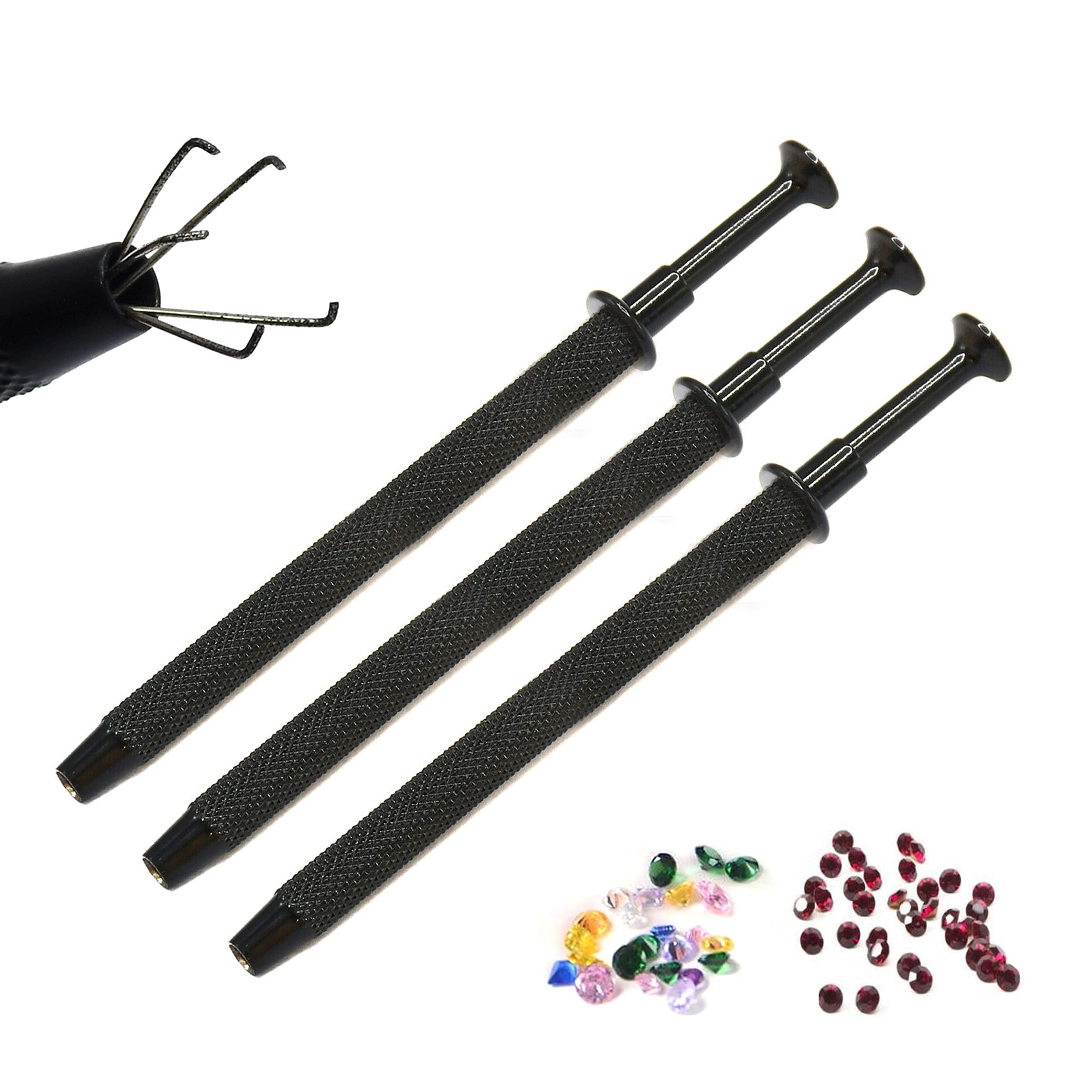 OdontoMed2011 Set of 3 Pieces 5 Prongs Jeweler's Pick Up Tool Black ...